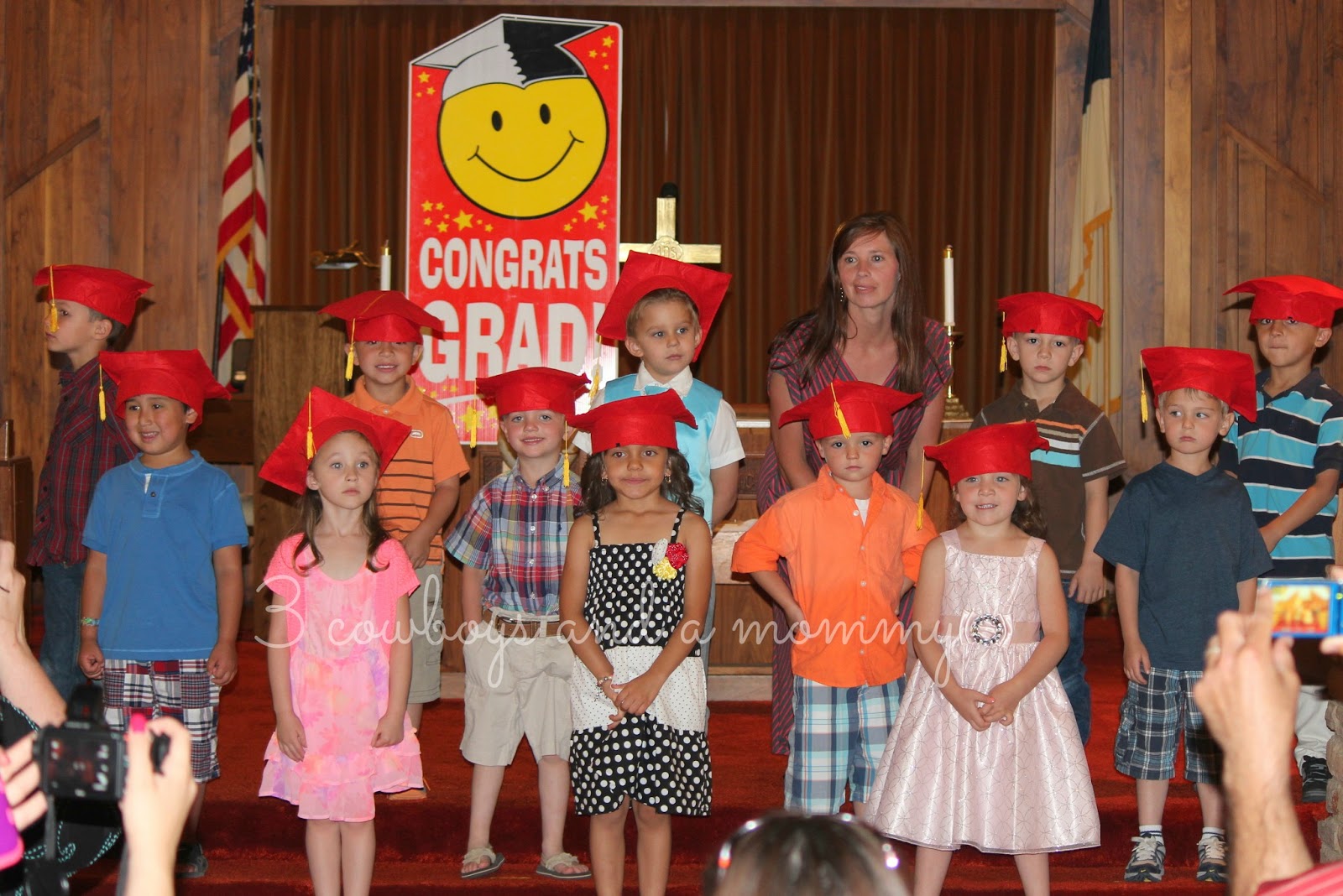 3 Cowboys and a mommy: Preschool Graduation (round one)