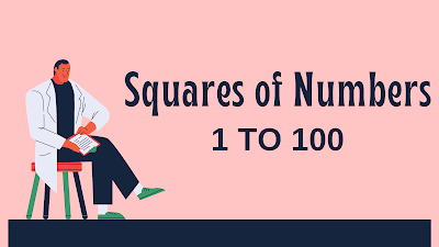 List of perfect square numbers from 1 to 100 | TIRLA ACADEMY