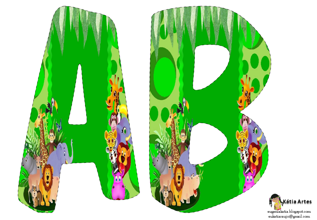 Lindo alfabeto de la selva. - Oh my Alfabetos!