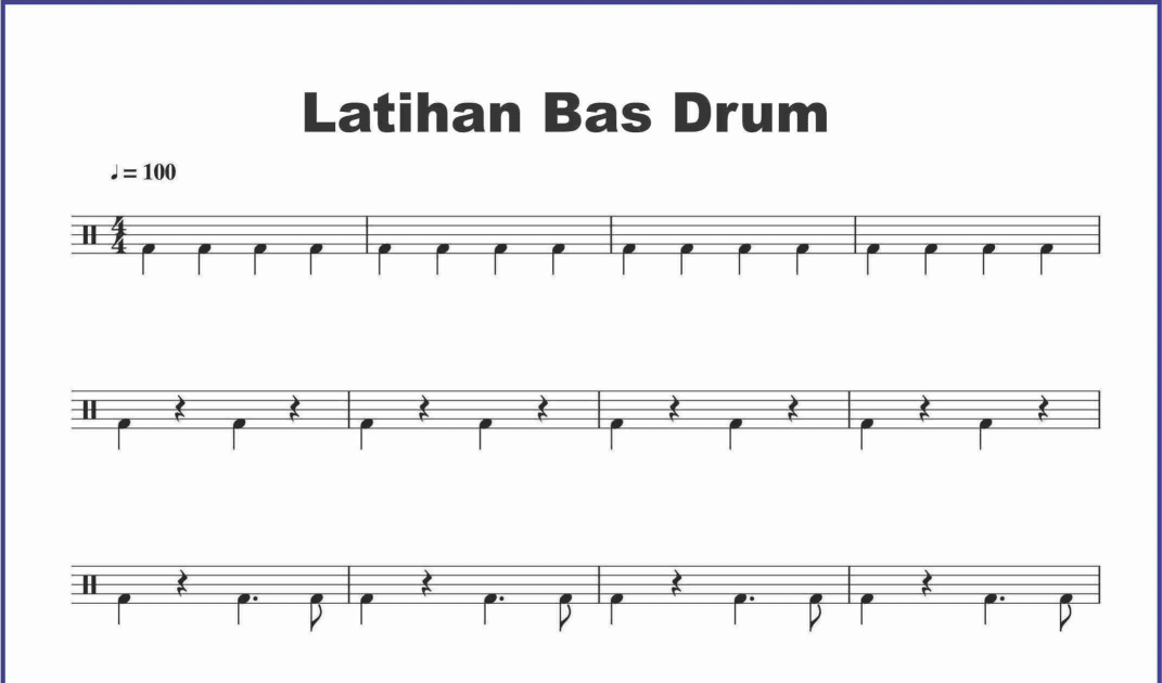Membaca Not Bas Drum - SEPUTAR MUSIK