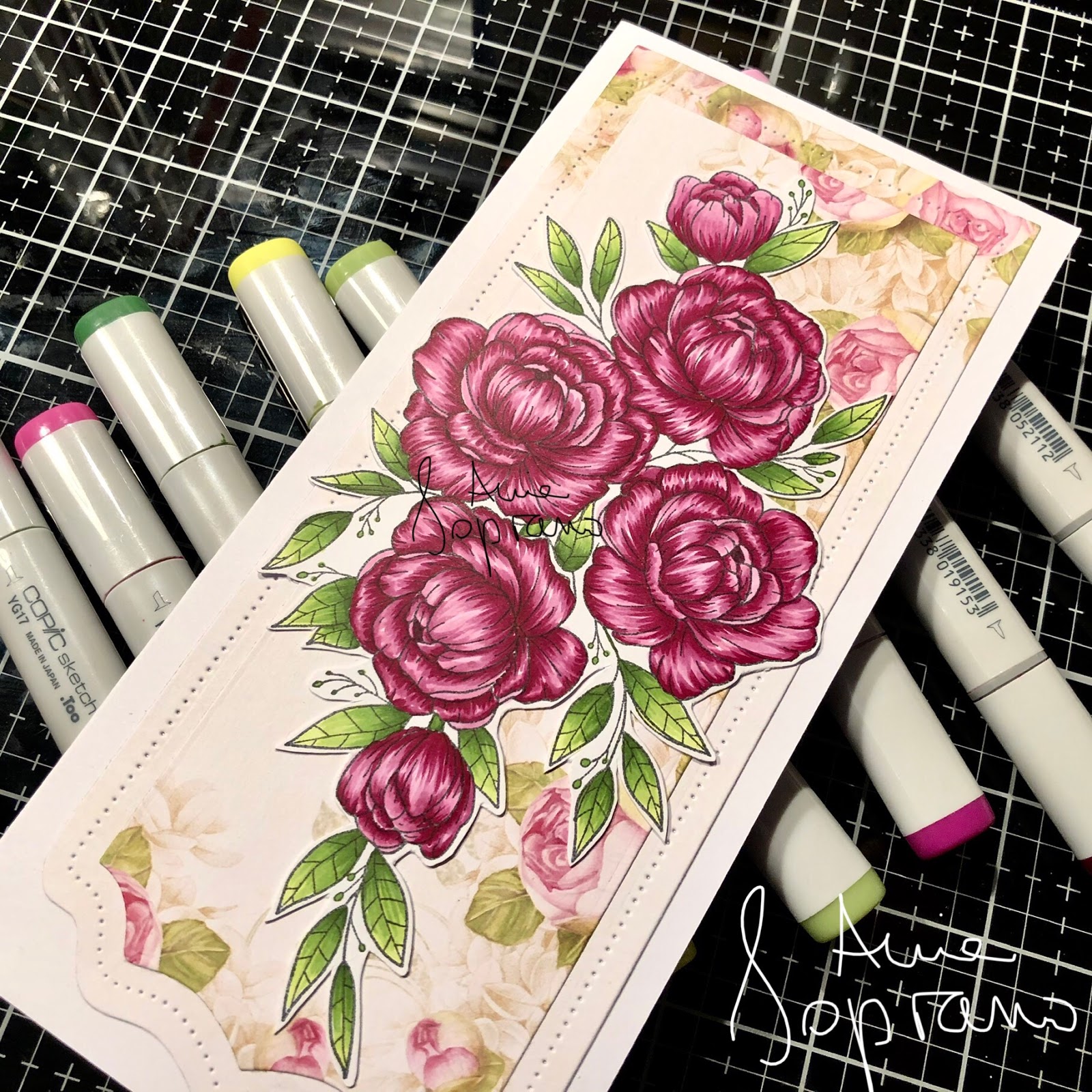 Ania Paper Craft: COPIC coloring of flowers