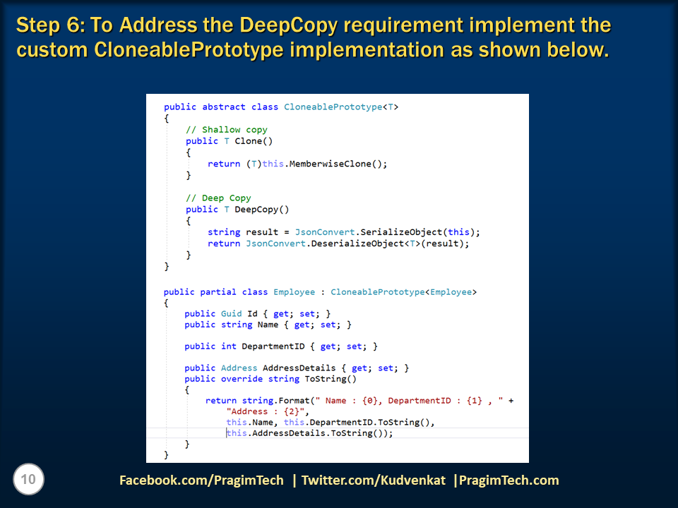 Sql Server Net And C Video Tutorial Prototype Design Pattern Implementation Slides