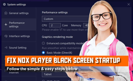 FIX: NOX Player Black screen Startup