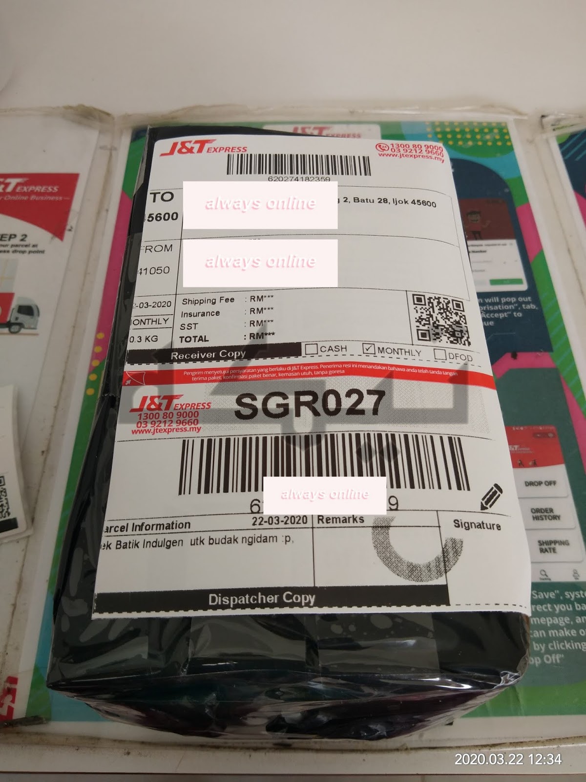 Coretan Kenangan 😘: Consignment Note Shopee - J&T