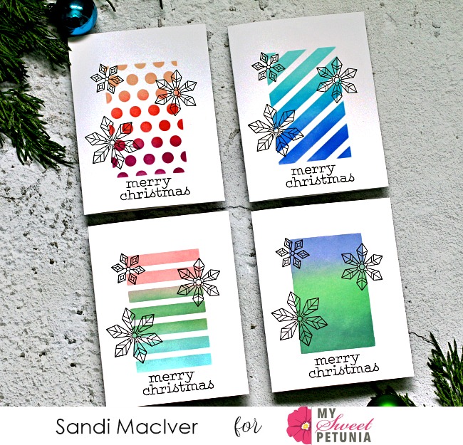 My Sweet Petunia: Distress Oxide Ink Single Layer Holiday Cards