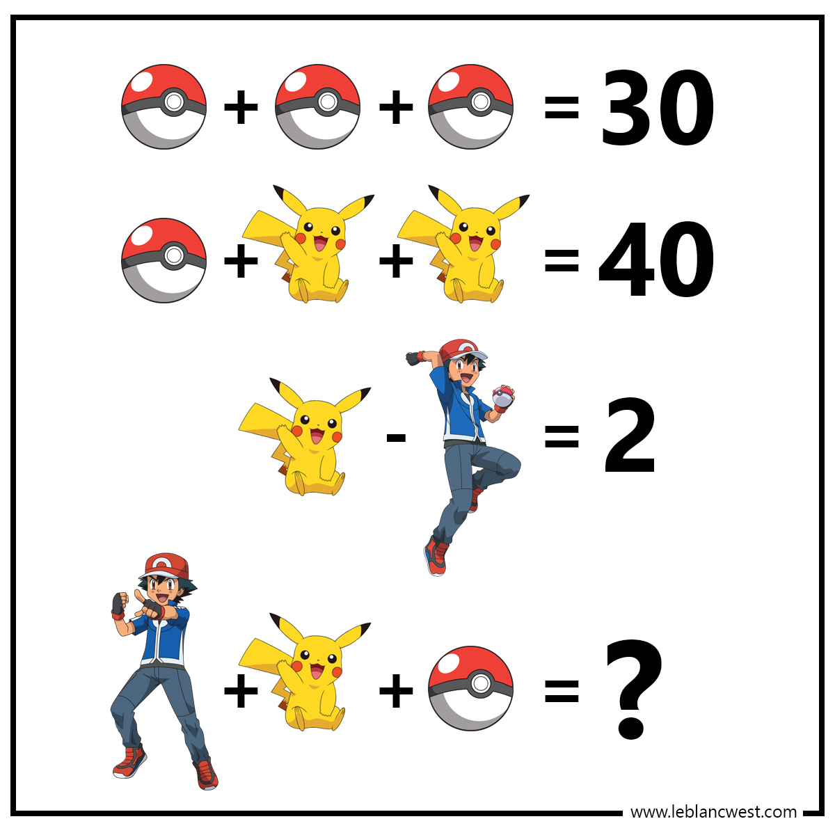 Acertijo: Pokemon GO - Le Blanc & West