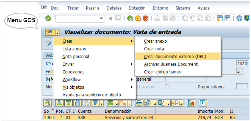 Anexar Documentos - Servicio de Objetos Genérico (GOS)
