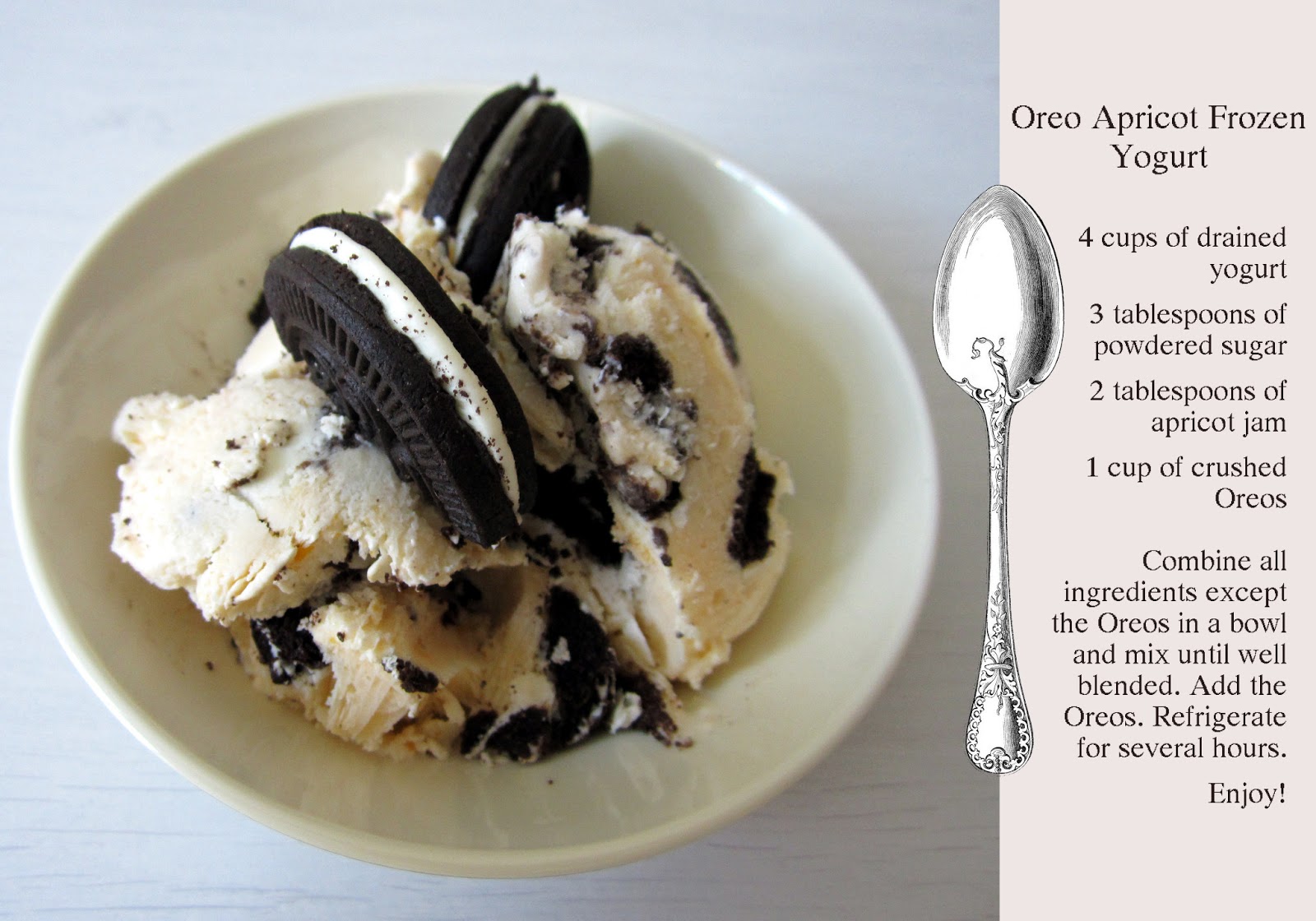 Oreo Apricot Frozen Yogurt