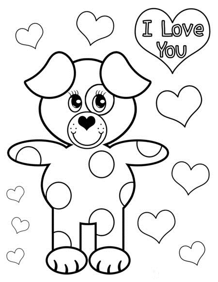 Puppy Love Coloring Book Pages for Kids >> Disney Coloring Pages