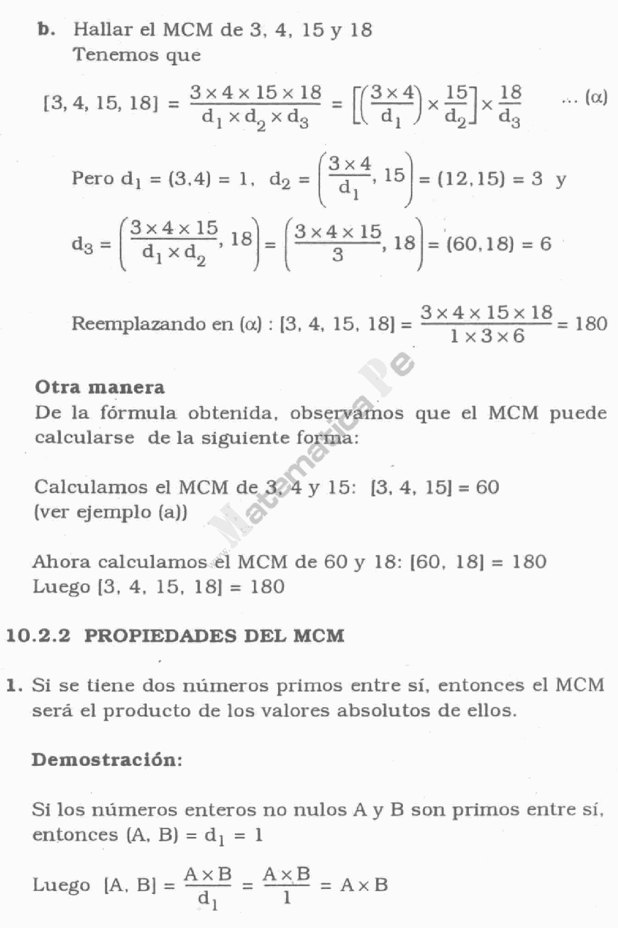 MÍNIMO COMÚN MÚLTIPLO EJERCICIOS RESUELTOS DE MCM PDF