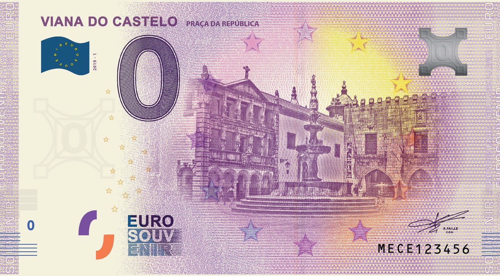 Notas de euro “a fingir” celebram a Praça da República