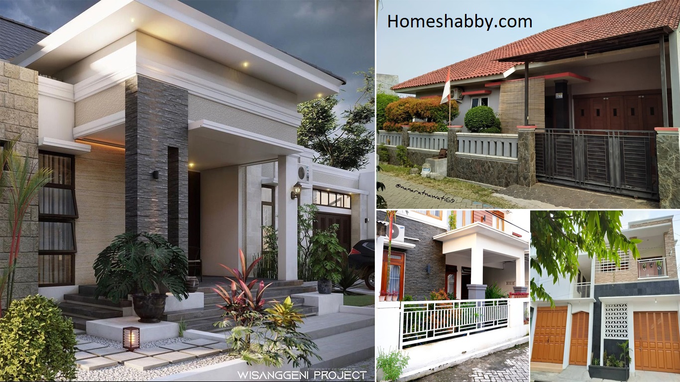 7 Desain Fasad Rumah Sejuk Dengan Aksen Batu Alam Yang Impresif ...