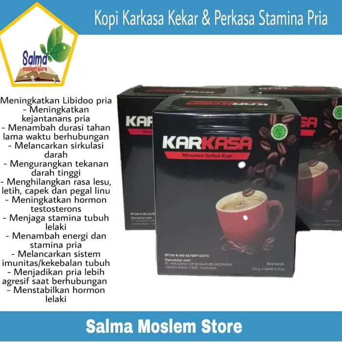 SALMA MOSLEM STORE: Kopi Stamina Pria Dewasa Perkasa | Kopi Herbal Karkasa Original