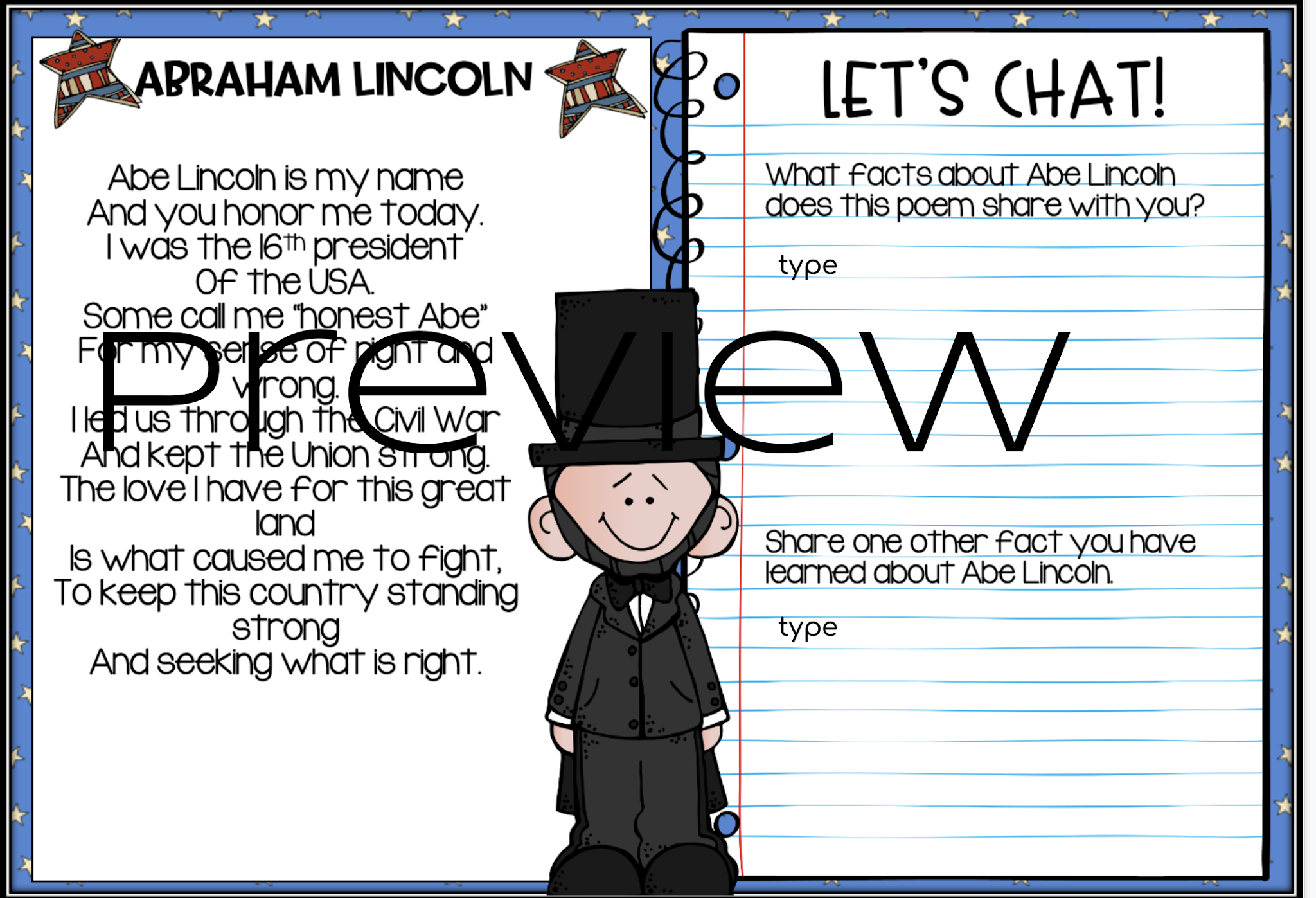 1st Grade Hip Hip Hooray!: Abraham Lincoln