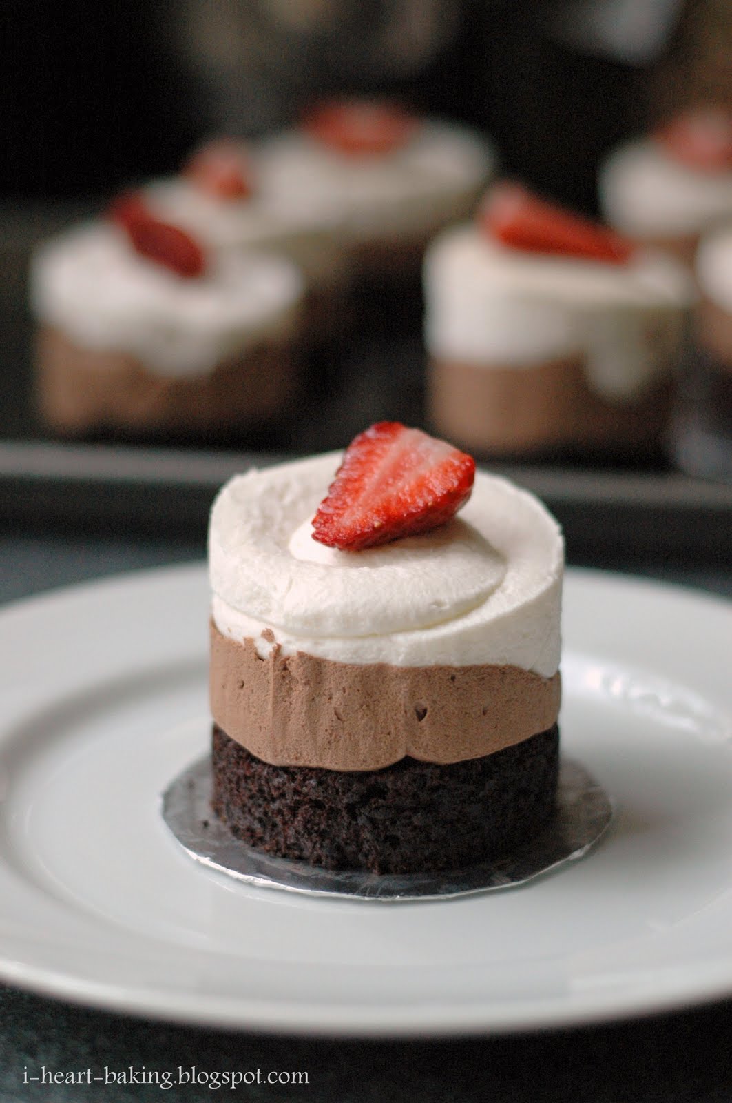 i heart baking!: triple chocolate mousse cakes
