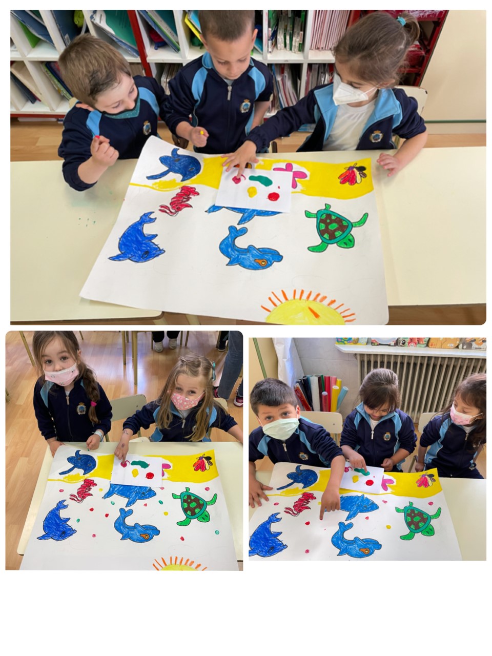 Ed. Infantil Natividad: MURAL COOPERATIVO - PROYECTO "LA VIDA EN EL AGUA"