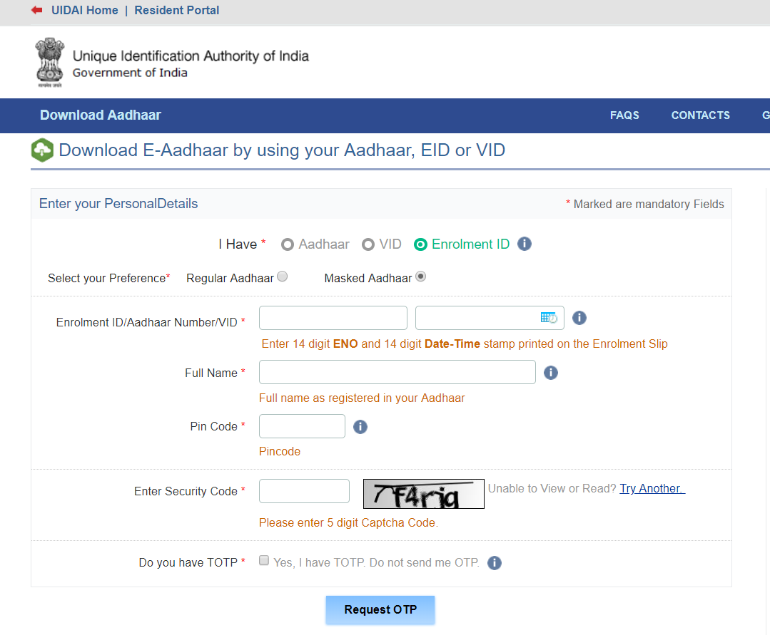 HOW TO DOWNLOAD E-ADHAR FROM OFFICIAL WEBSITE https://uidai.gov.in/