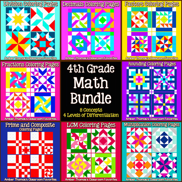 Math Coloring Pages For 4th Grade