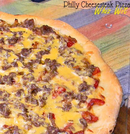 Wish Upon A Dish: Philly Cheesesteak Pizza Whiz Wit