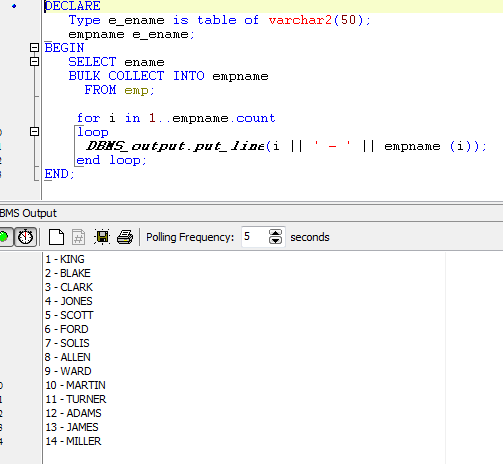 Bulk collect in Oracle PL/SQL ~ whereisstuff