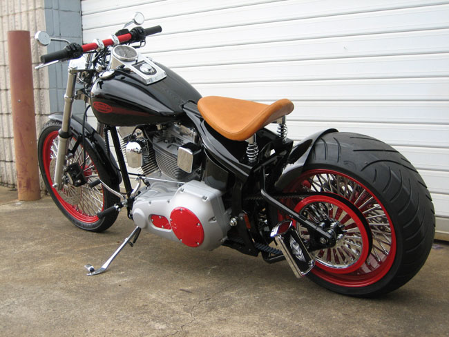 biker excalibur II: 2007-Softail Bobber Red by Chopperworks