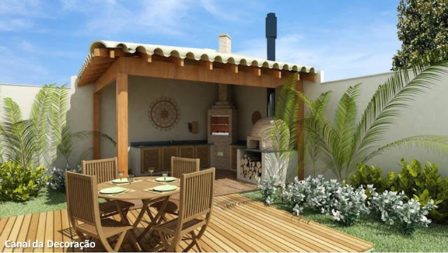 ÁREA COM CHURRASQUEIRA RÚSTICA: 33 IDEIAS PARA TE INSPIRAR