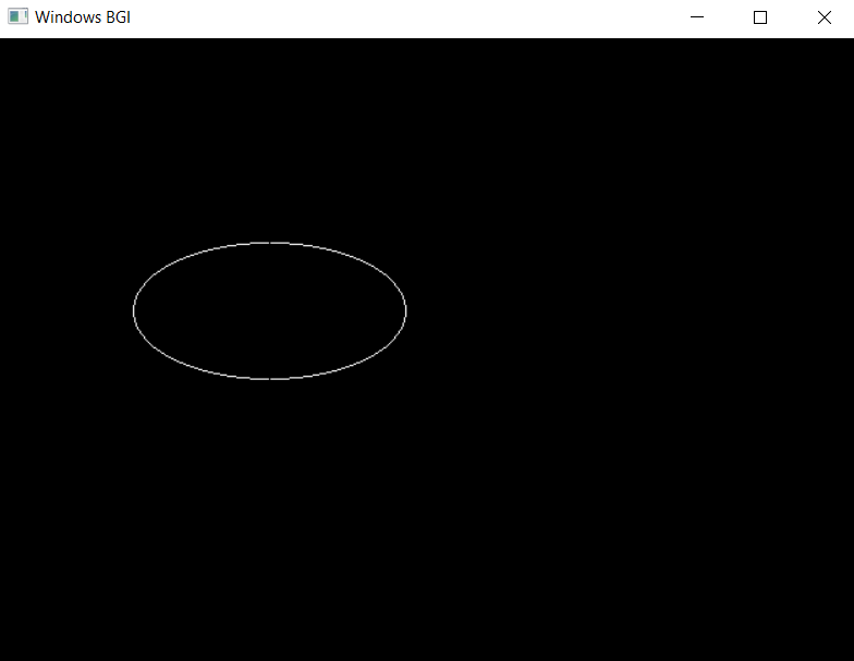 C++ CODE TO IMPLEMENT AN ELLIPSE USING COMPUTER GRAPHICS