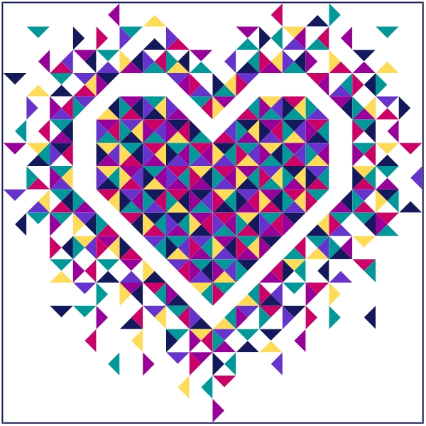 Slice of Pi Quilts: Exploding Heart Quilt - Pattern Release!