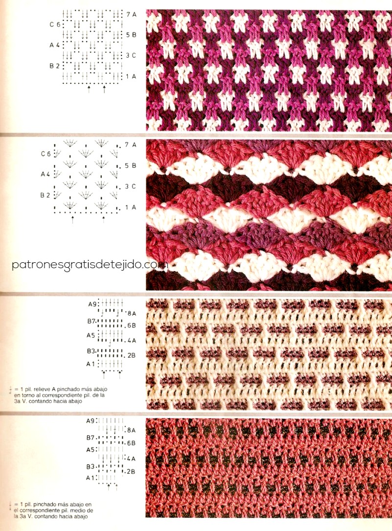 20 Patrones de Puntos Crochet para Descargar