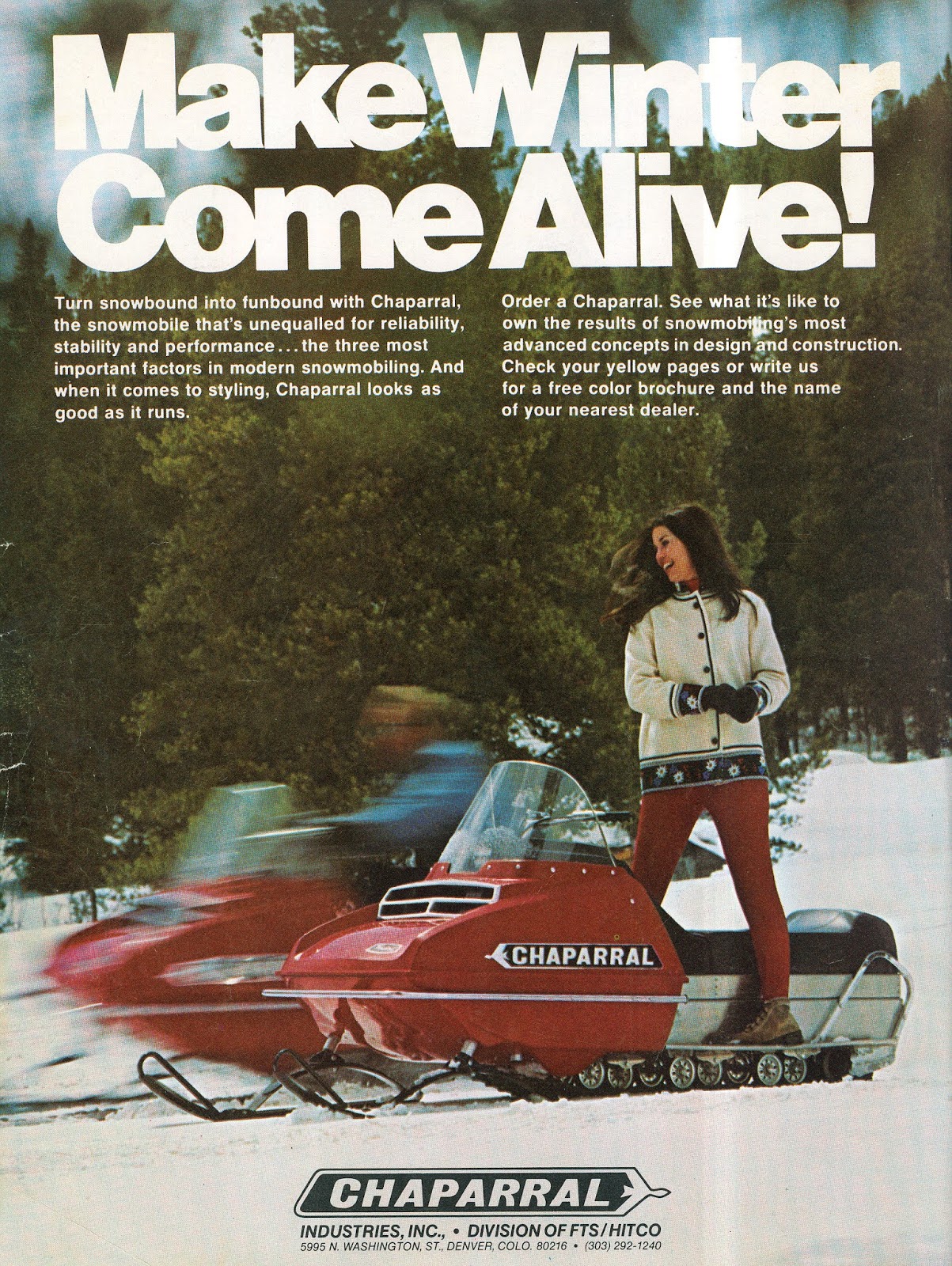 CLASSIC SNOWMOBILES OF THE PAST: 1971 CHAPARRAL SNOWMOBILE