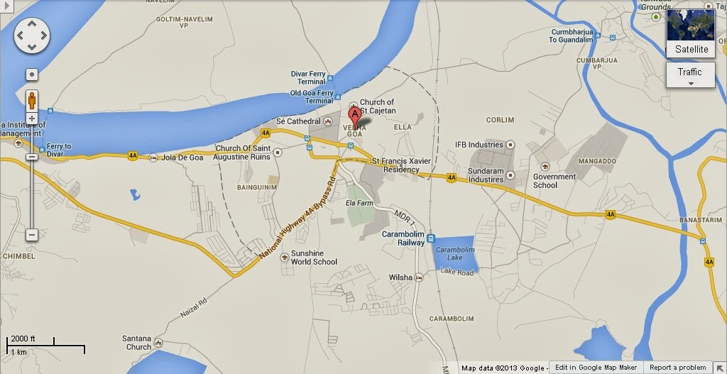 Old Goa Map ~ EXODOINVEST