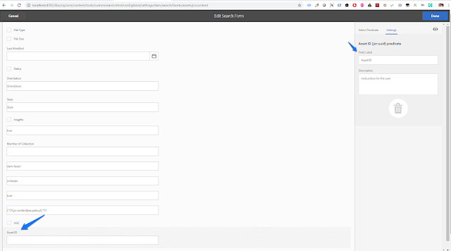 Experiencing Adobe Experience Manager Aem Cq Aem 6530 Assets Admin Search Rail Predicate