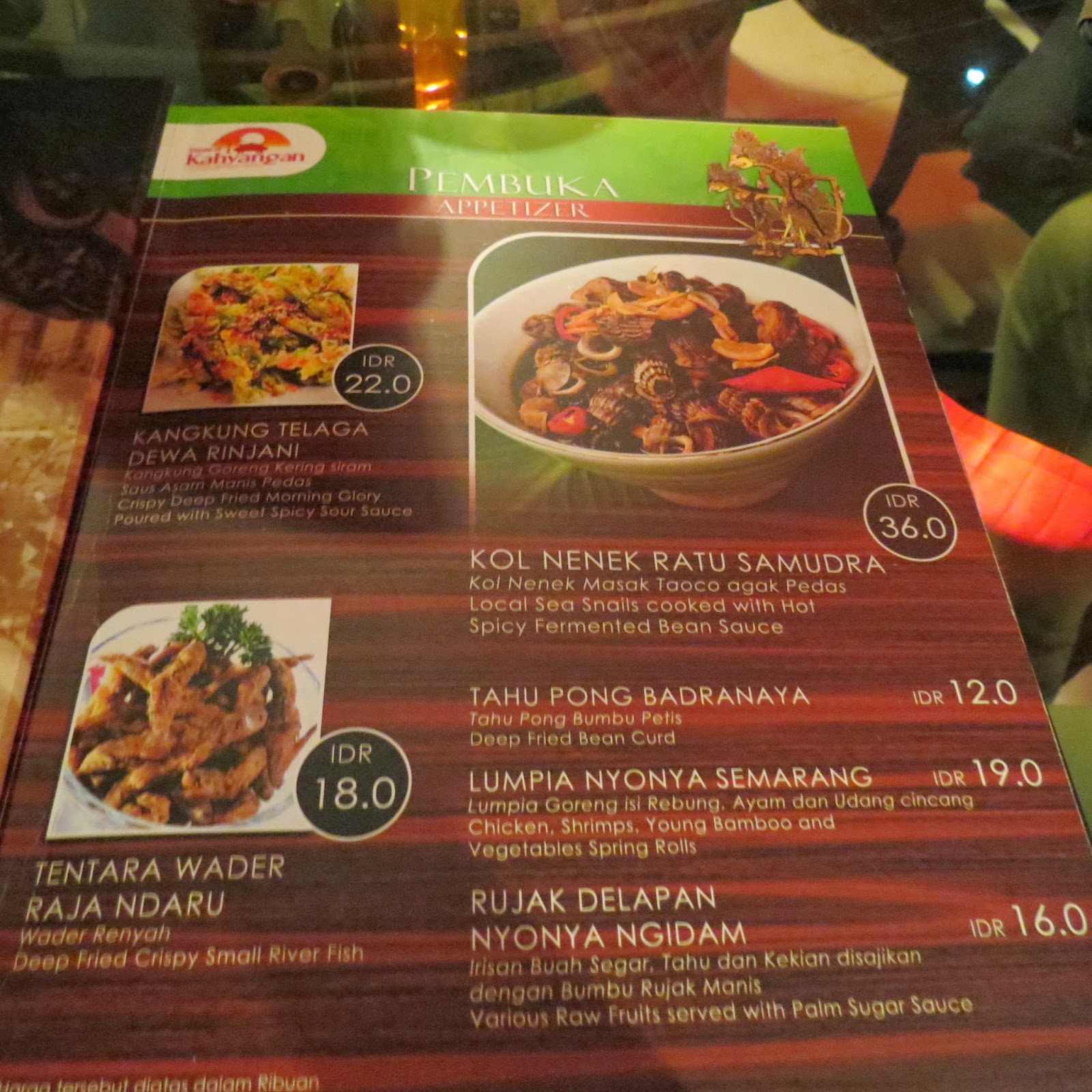 Surabaya Food Stalls & Restaurant: Kahyangan Art Resto (G-Walk)