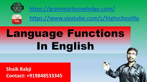 English Grammar Language Functions In English - Learn English Online ...