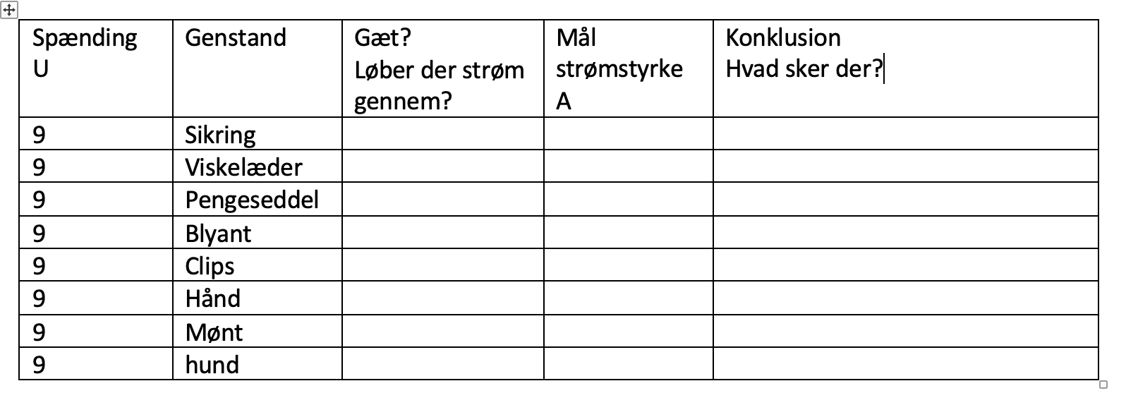 9b NATURFAG med Steen: Fysik: Elektriske kredsløb - serieforbindelse og ...