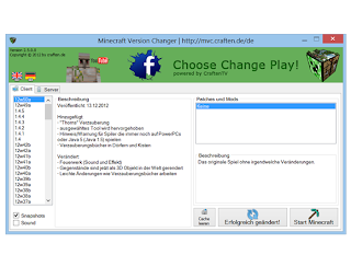 Important: Minecraft mod and version changer