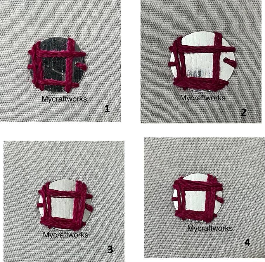 MY CRAFT WORKS: Mirror Work - 1, Easy mirror work for beginners