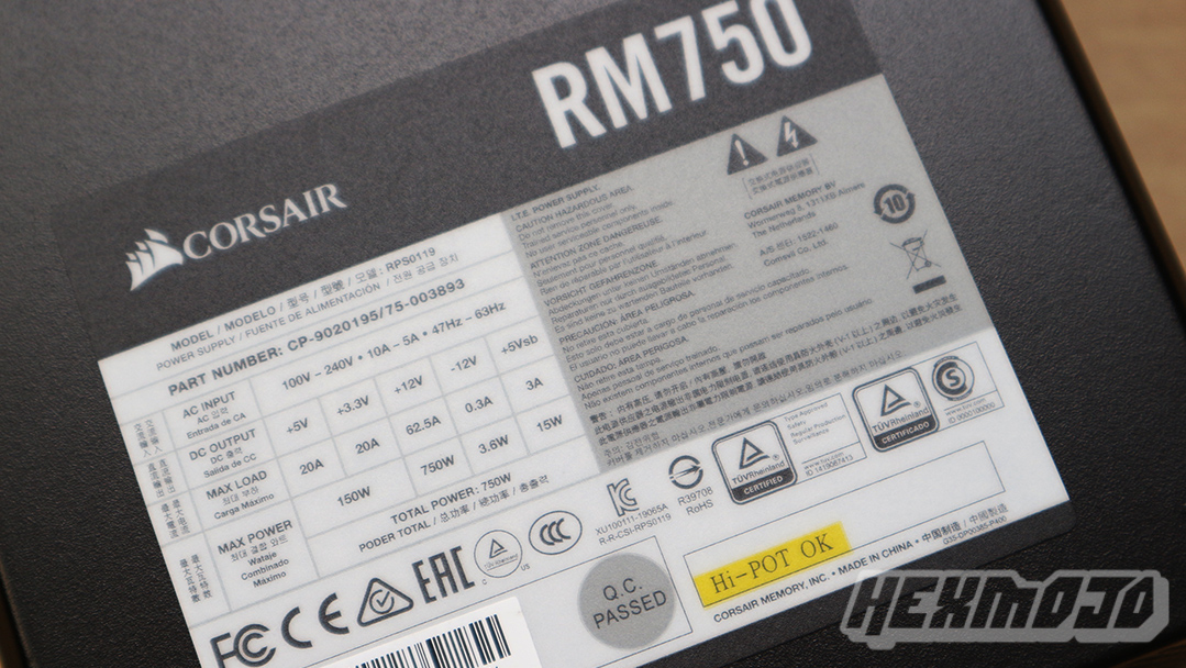 CORSAIR RM750 Runthrough | HEXMOJO