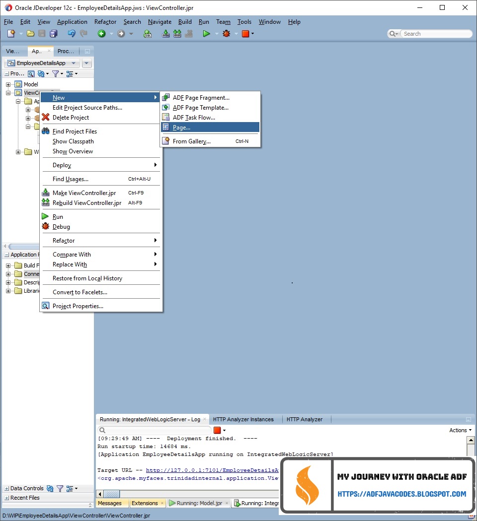 Crud Operation On A Webpage In Adf Application