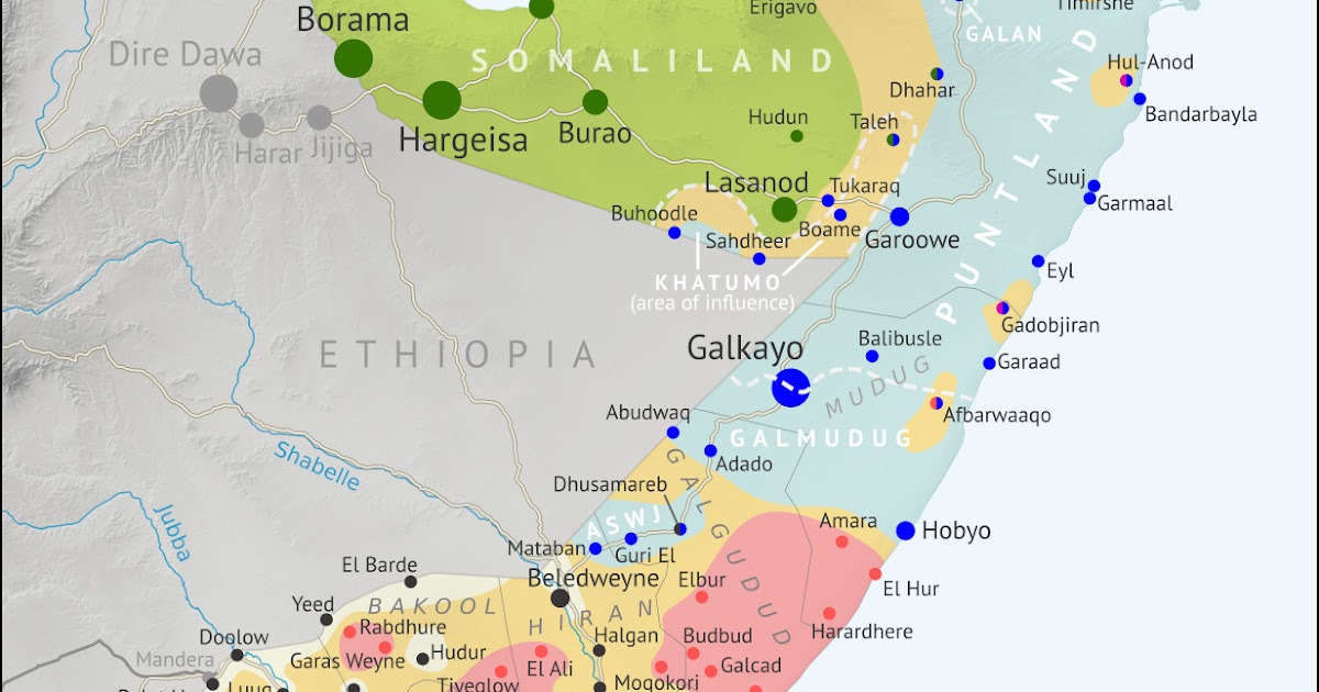 Somalia Control Map & Timeline - August 2017 - Political Geography Now