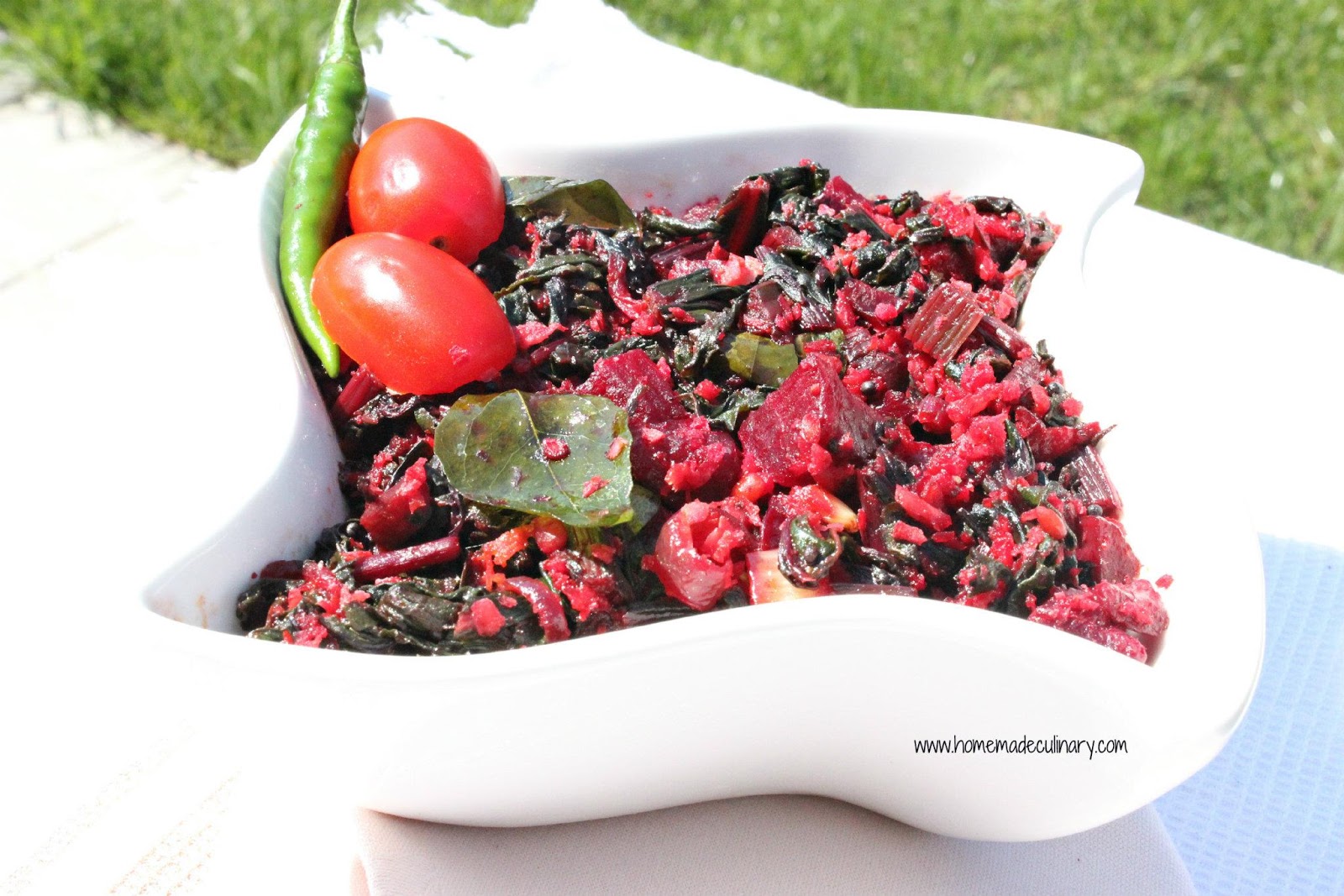 Homemade Culinary: BEETROOT w/its LEAVES DRY DISH