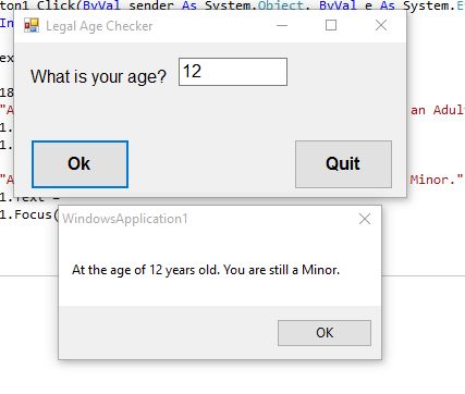 Free Programming Source Codes and Computer Programming Tutorials: Legal Age Checker in Visual ...
