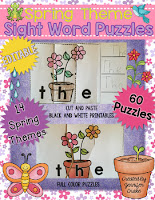Crayons & Cuties In Kindergarten: Editable Sight Word Puzzles