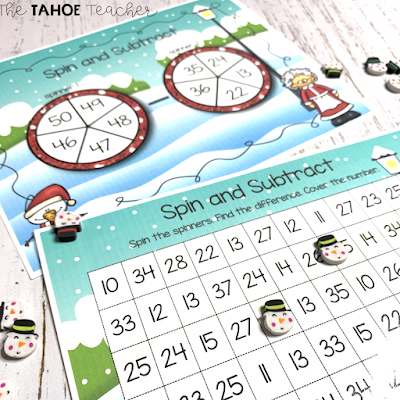 Christmas Math Centers for Kindergarten, First Grade, and Second Grade ...