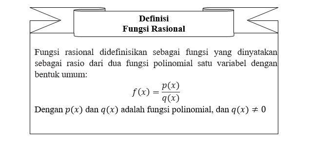 Fungsi Rasional, Karakteristik dan Gambar Grafik