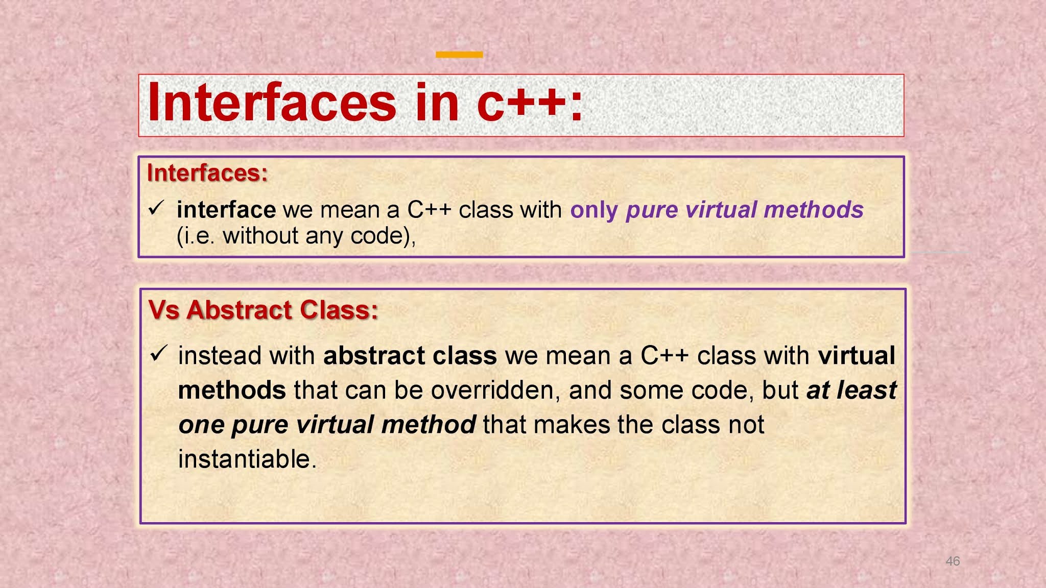Unit IV: Template, Generic Programming Packages, Interfaces and ...
