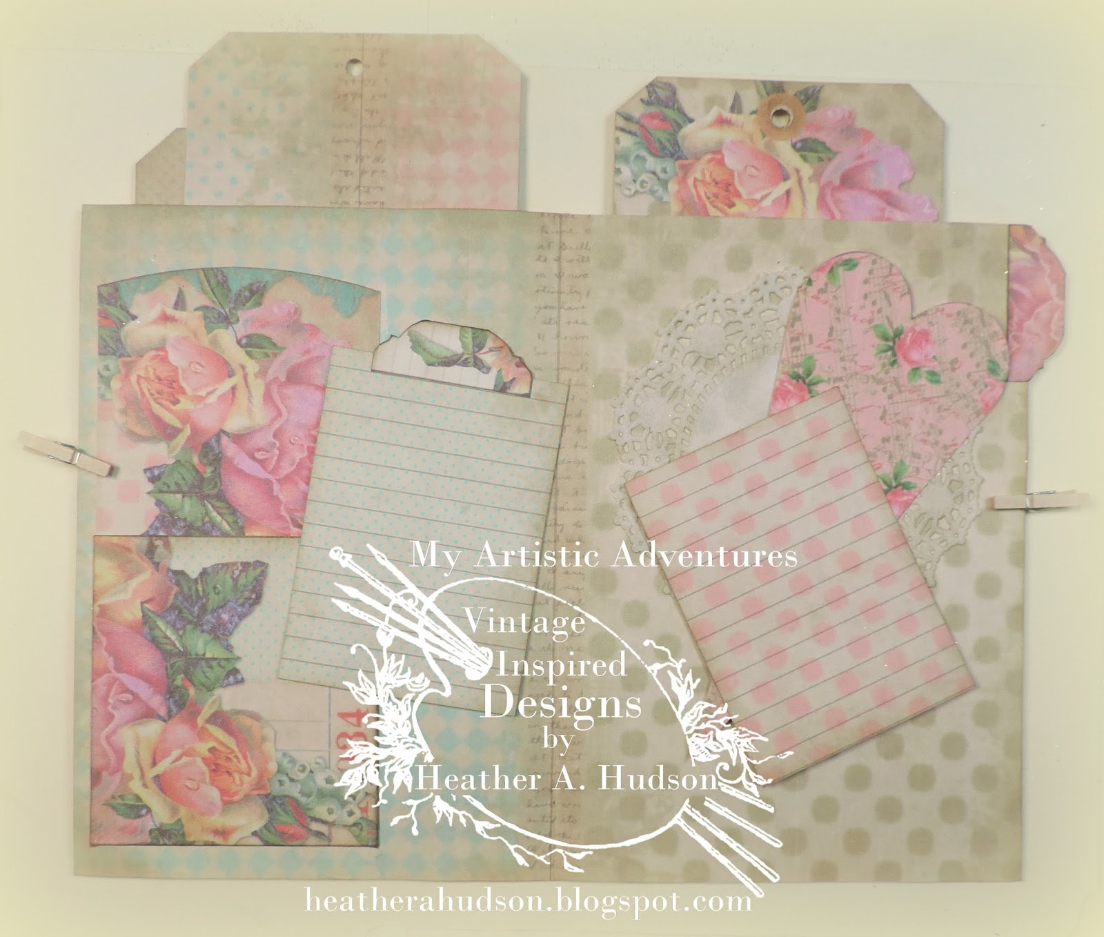 Heather A Hudson: Vintage Shabby Chic Calendar/ Journal Pages Digital Set