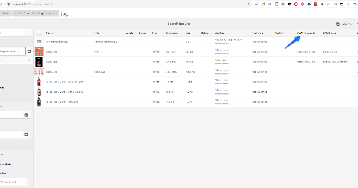 Experiencing Adobe Experience Manager (AEM, CQ): AEM 6510 - Adding Custom Metadata Columns in ...
