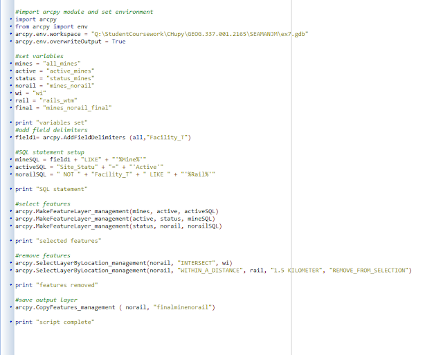 Geography 337- GIS II: Python Coding