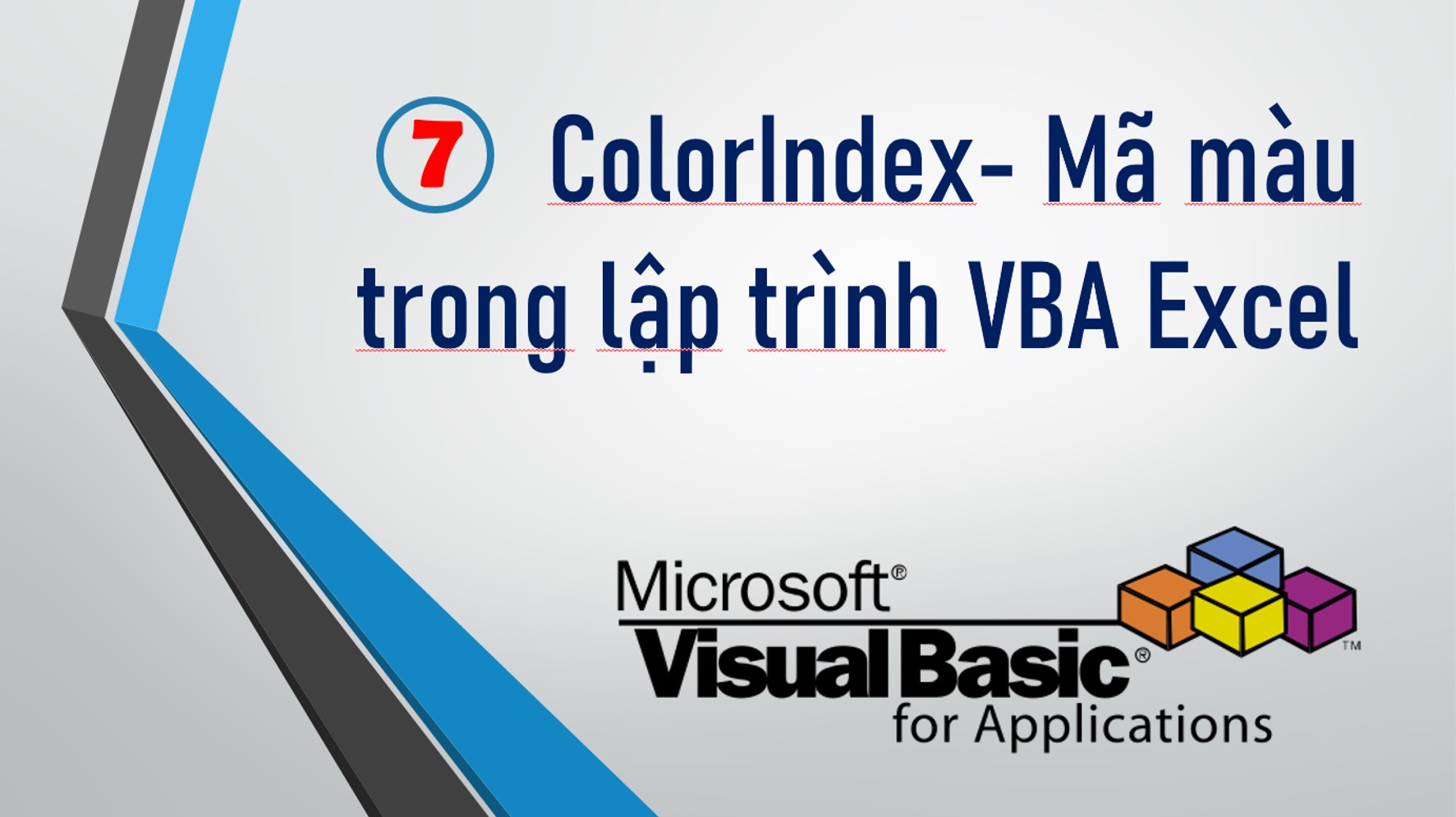 Bài 7 - Thuộc tính CorlorIndex trong lập trình VBA Excel - Programming ...